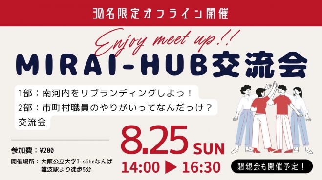 MIRAI-HUB交流会 2024年8月25日（大阪府） - こくちーずプロ